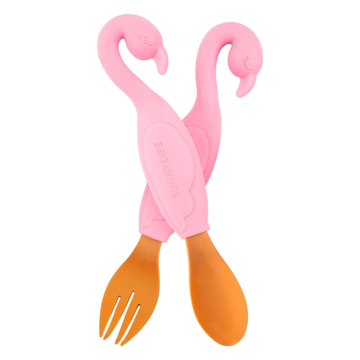 Flamingo Spoon & Fork Set | Little Birdies