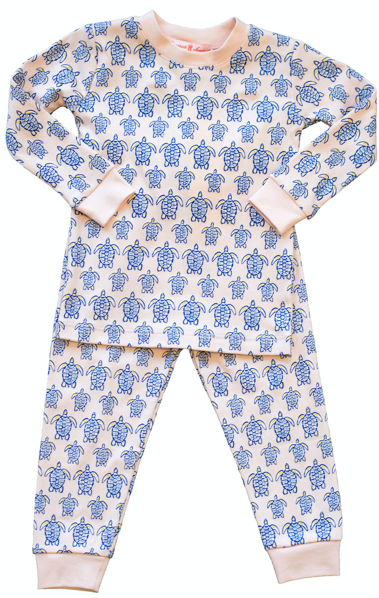 Pink Sea Turtle Pajama Set | Little Birdies