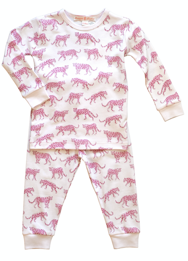 Pink Cheetah Pajama Set | Little Birdies